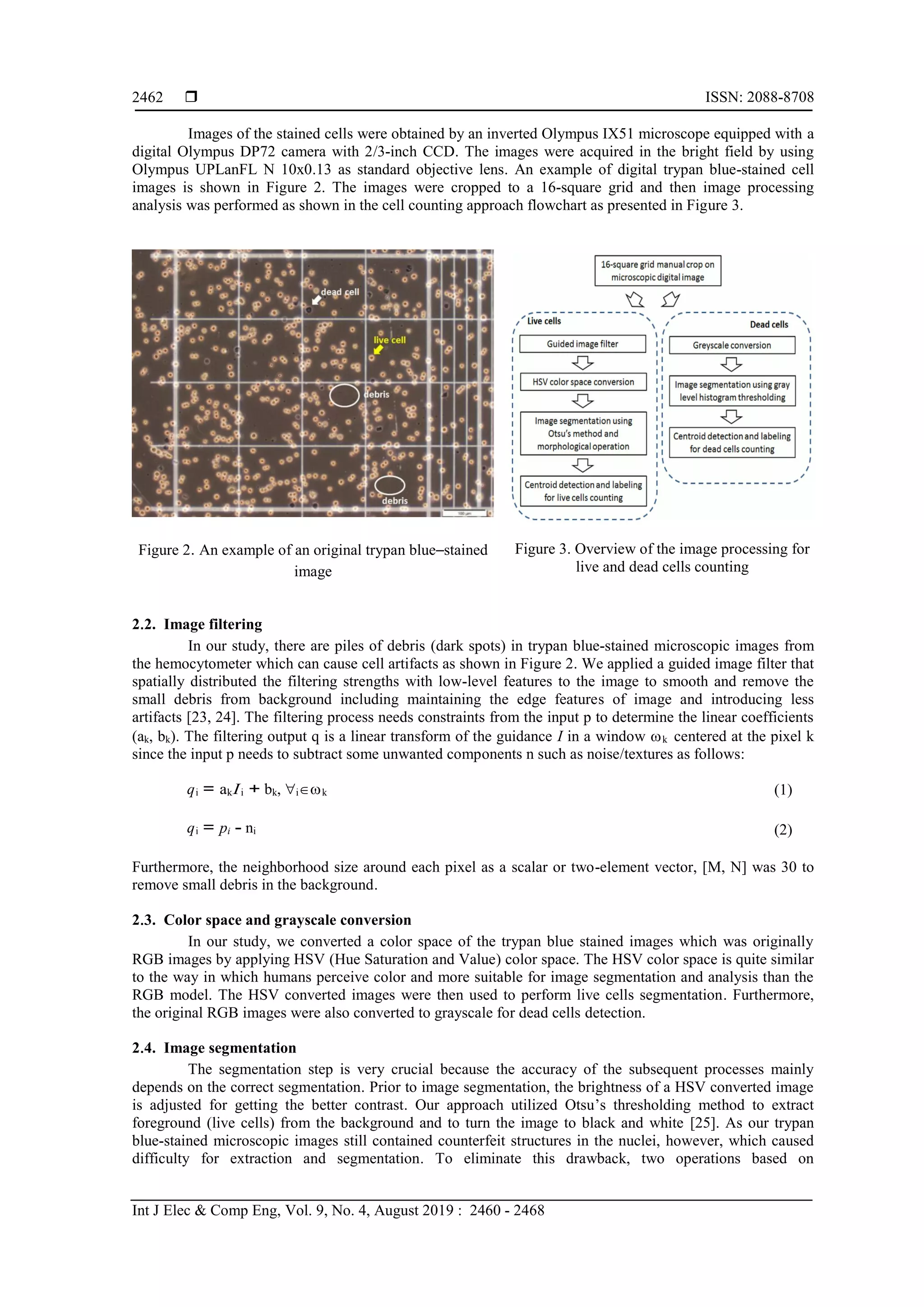 Live and Dead Cells Counting from Microscopic Trypan Blue Staining Images using Thresholding and ...