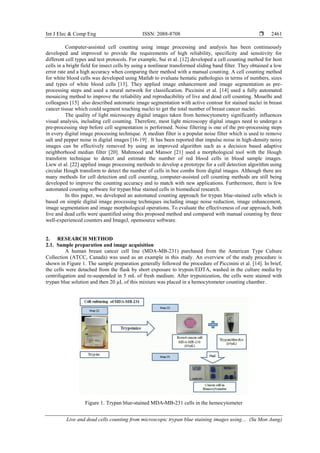 Live and Dead Cells Counting from Microscopic Trypan Blue Staining Images using Thresholding and ...