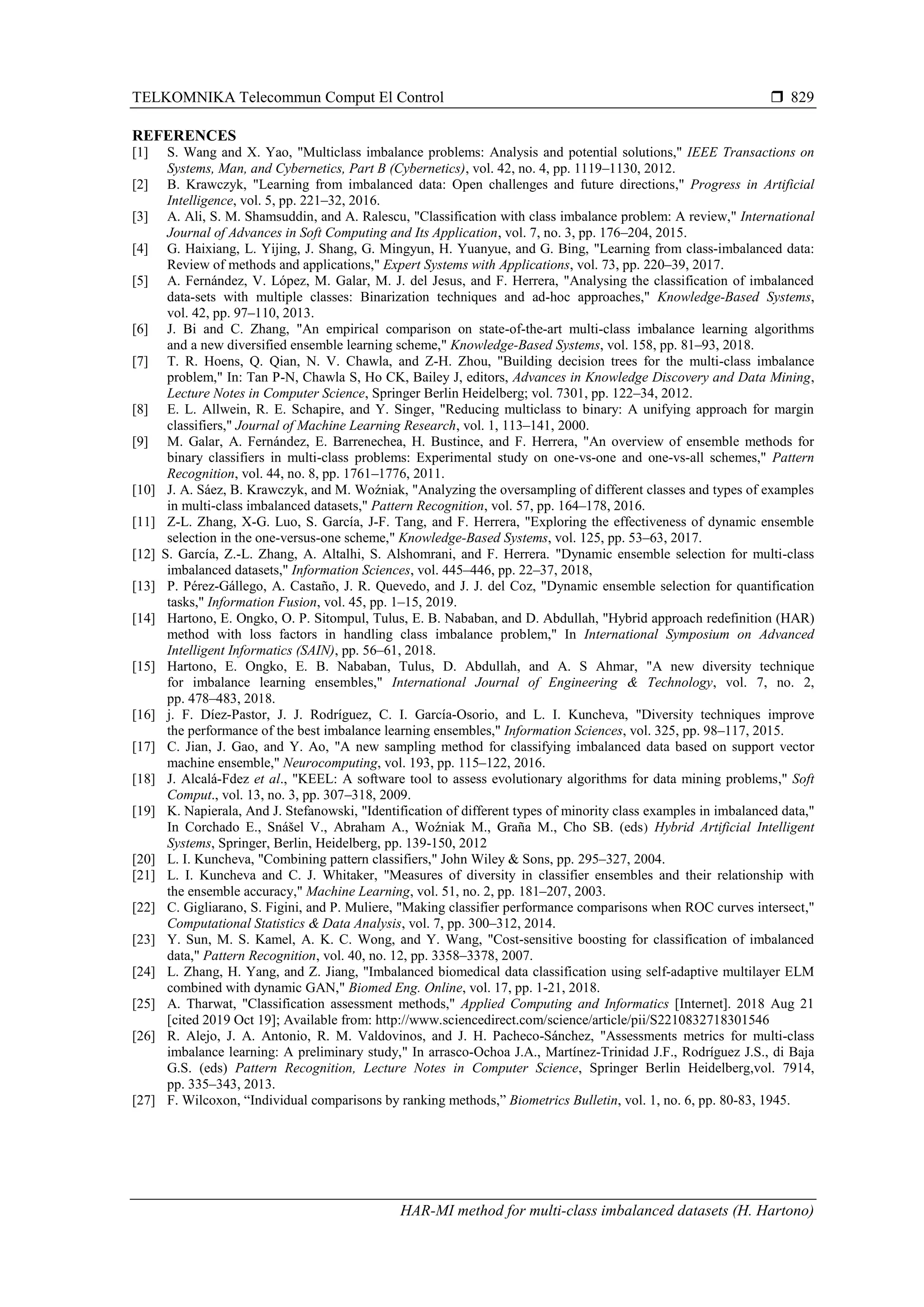 HAR-MI method for multi-class imbalanced datasets | PDF