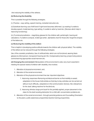 Inclusive Education for children facing barier to learning | PDF