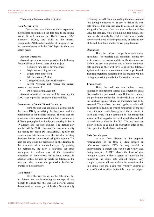 Secure Transaction Model for NoSQL Database Systems: Review | PDF | Databases | Computer ...