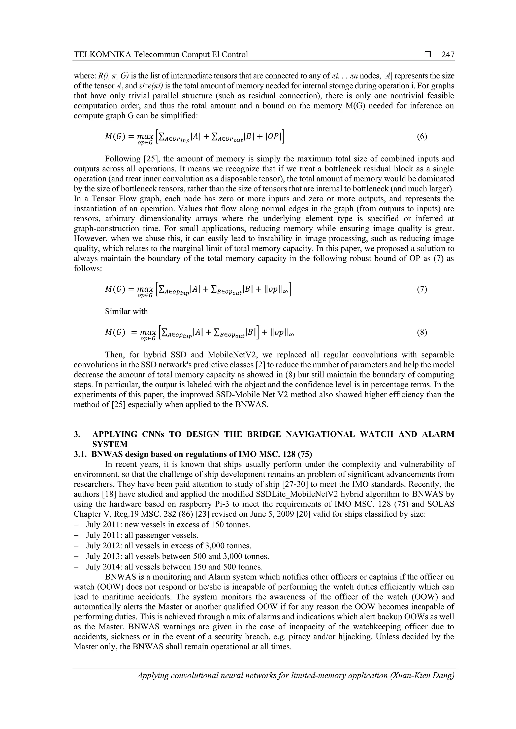 Applying convolutional neural networks for limited-memory application | PDF
