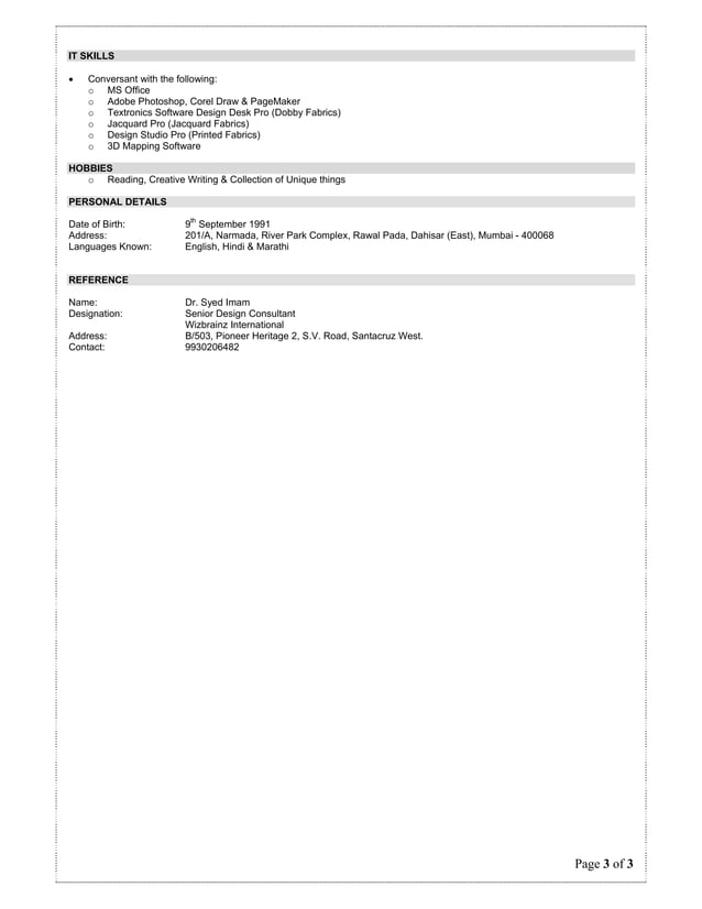 Sneha - CV | PDF | Desktop Publishing | Computer Software and Applications