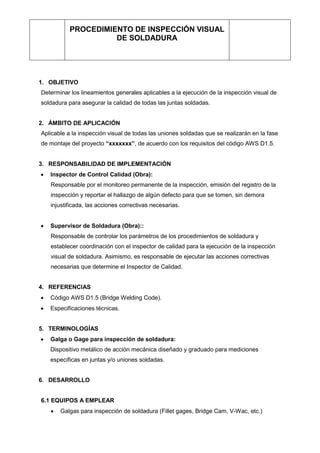 291833484 procedimiento inspeccion visual de soldadura segun aws d1 5 ...