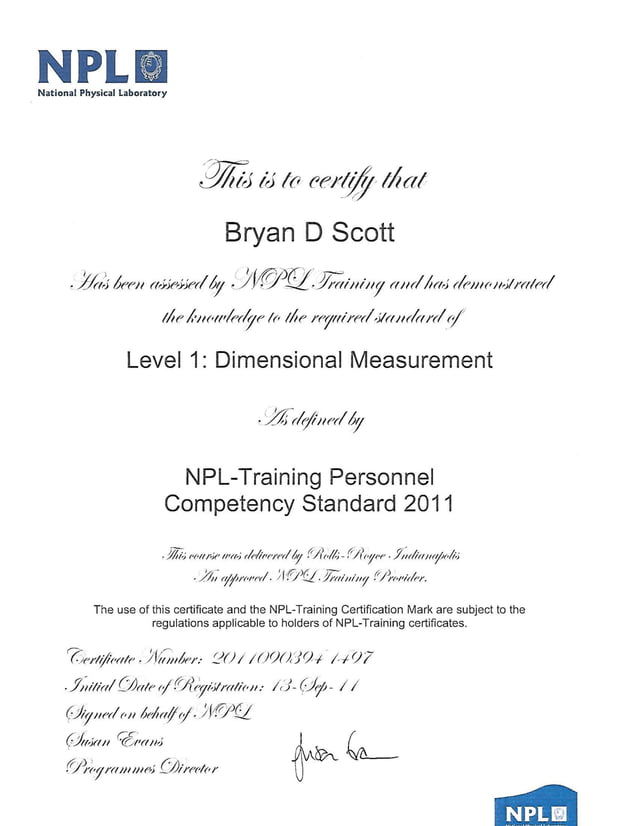 NPL CERTIFICATE | PDF