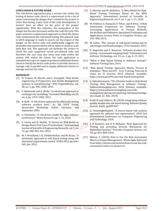 Risk Assessment Model and its Integration into an Established Test ...