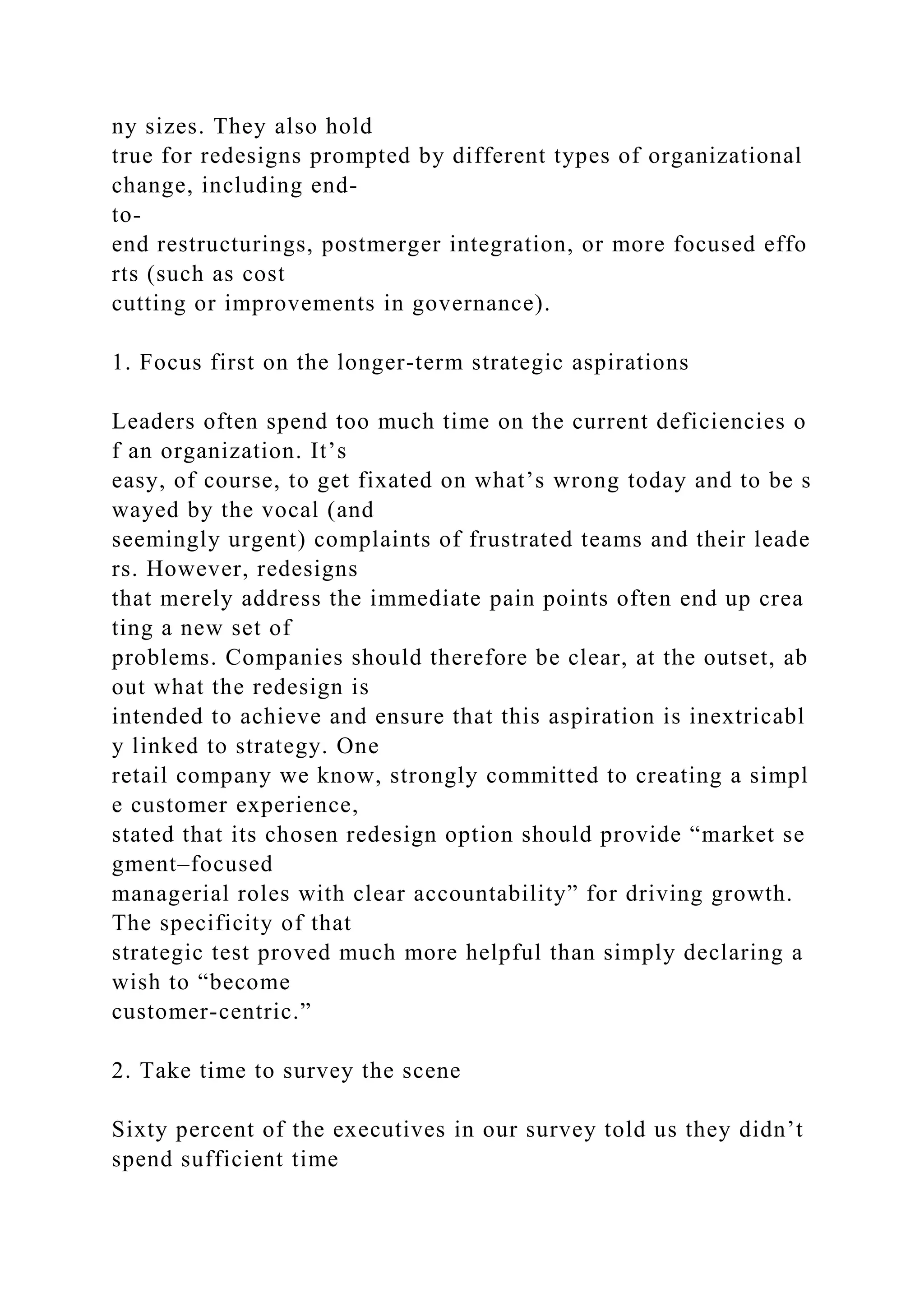 292018 Getting organizational redesign right McKinsey & Co.docx