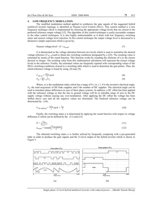 Single phase 21 level hybrid multilevel inverter with reduced power components employing low ...