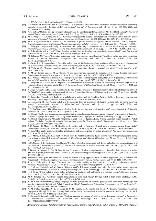 Assessing historical thinking skills in high school history education ...