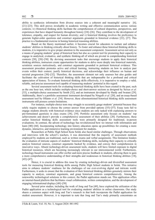 Assessing historical thinking skills in high school history education ...