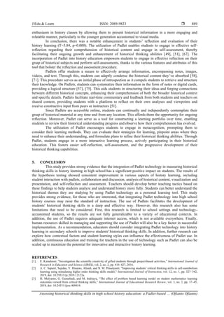 Assessing historical thinking skills in high school history education ...