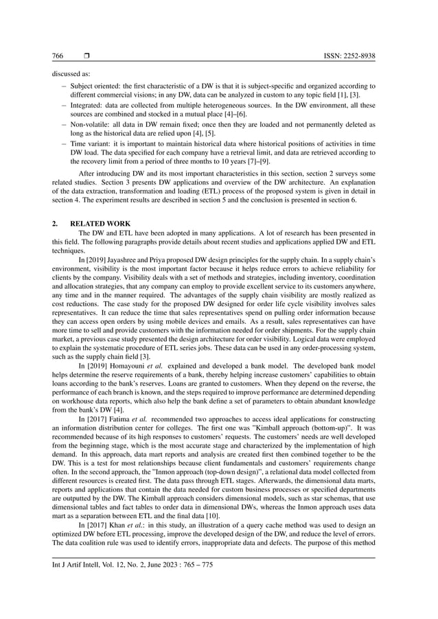 Design and implementation of the web (extract, transform, load) process in data warehouse ...