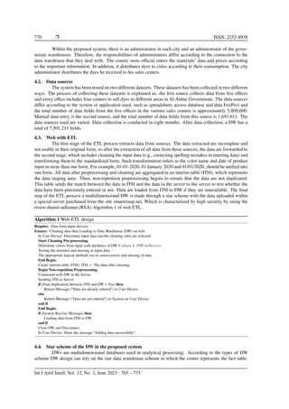 Design and implementation of the web (extract, transform, load) process in data warehouse ...