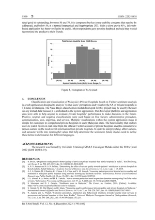 Classification and visualization: Twitter sentiment analysis of Malaysia’s private hospitals ...