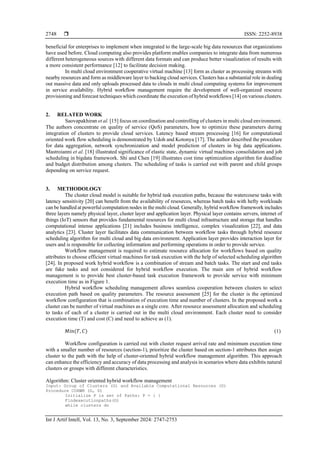 Performance aware algorithm design for elastic resource workflow management of cluster ...