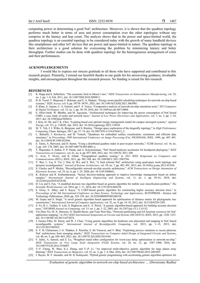 Evaluation Of Genetic Algorithm In Network On Chip Based Architecture Pdf