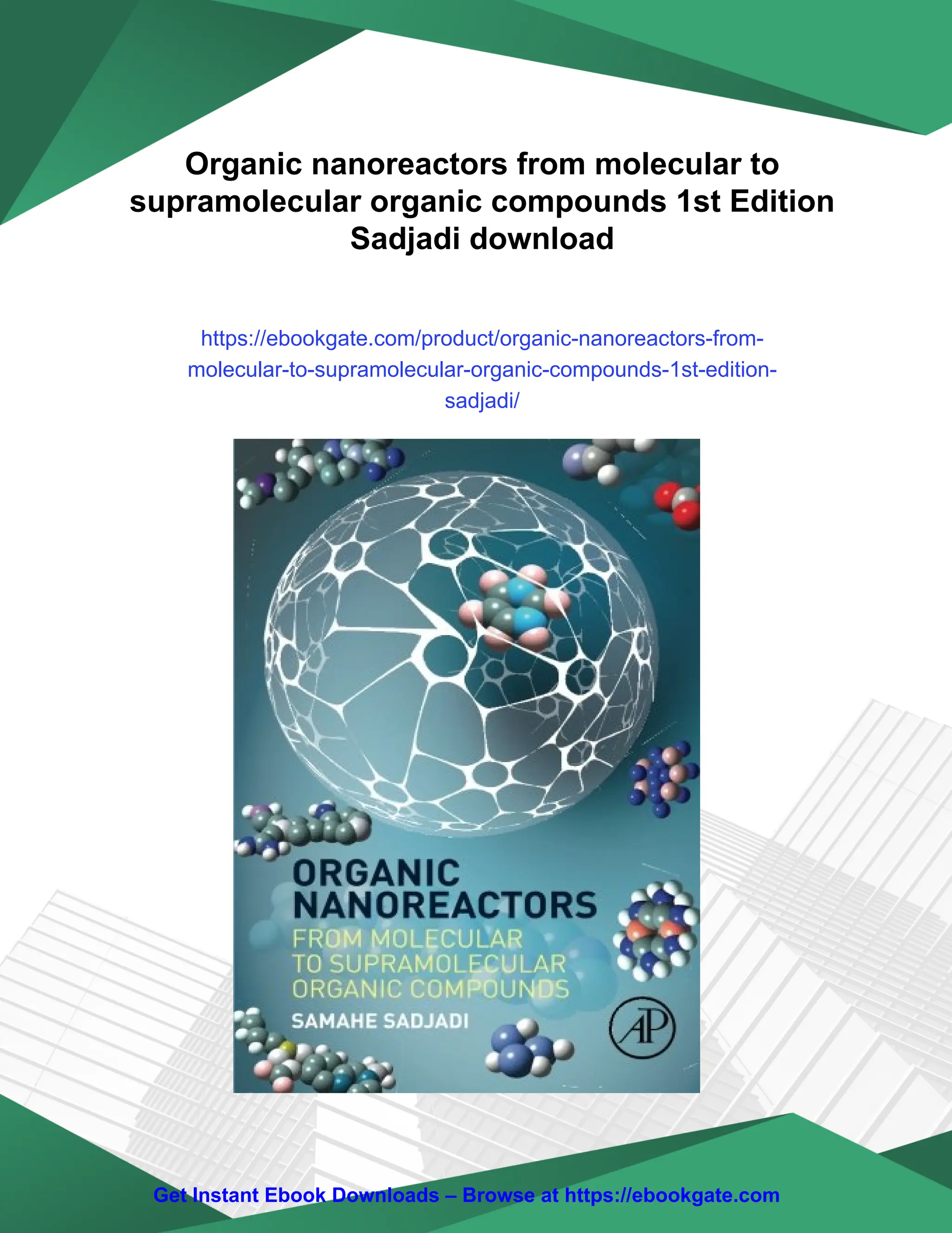 Organic nanoreactors from molecular to supramolecular organic compounds ...