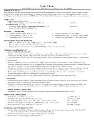 CASSIE Y JIANG_Resume | PDF