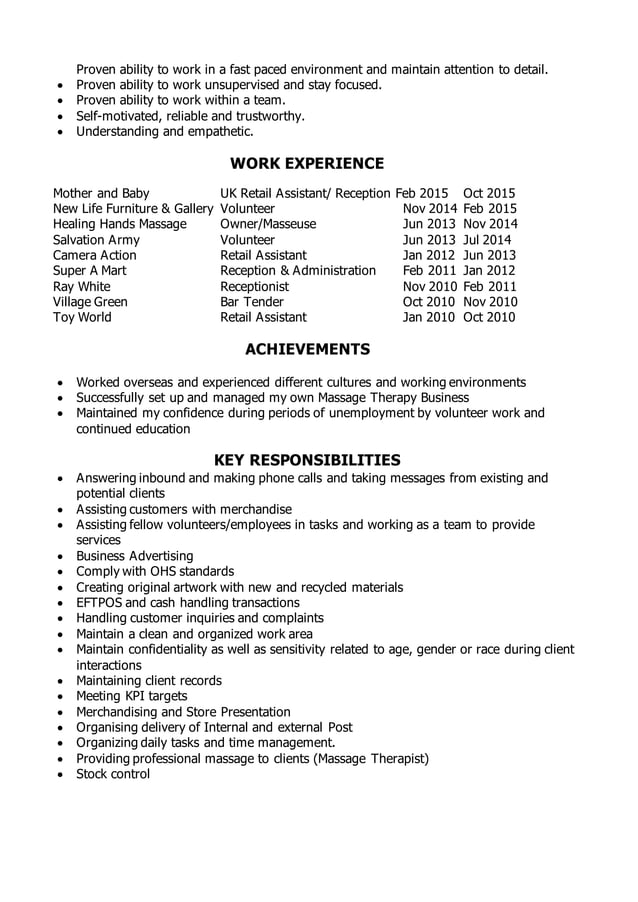 Current Resume of Rachel Taylor | DOCX