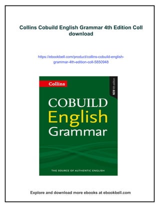 Collins Cobuild English Grammar 4th Edition Coll | PDF