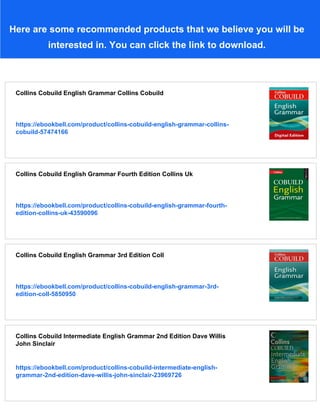 Collins Cobuild English Grammar 4th Edition Coll | PDF