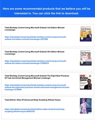 Total Workday Control Using Microsoft Outlook 5th Edition Michael ...