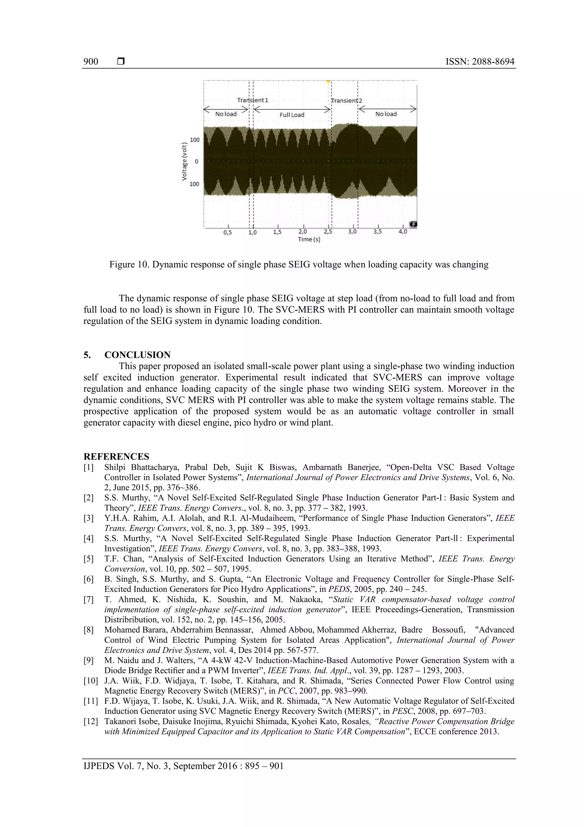 Voltage Control of Single-Phase Two Winding Self Excited Induction Generator Using SVC-MERS for ...