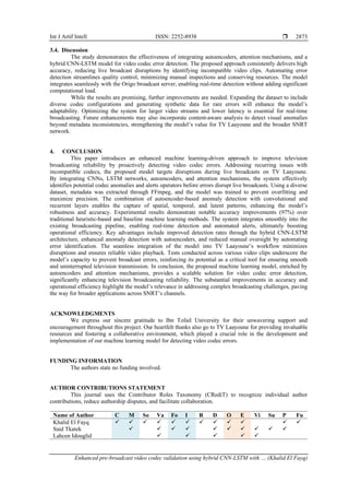 Enhanced pre-broadcast video codec validation using hybrid CNN-LSTM ...