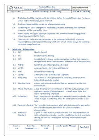 292751693 eddy-current-rft-procedure | PDF