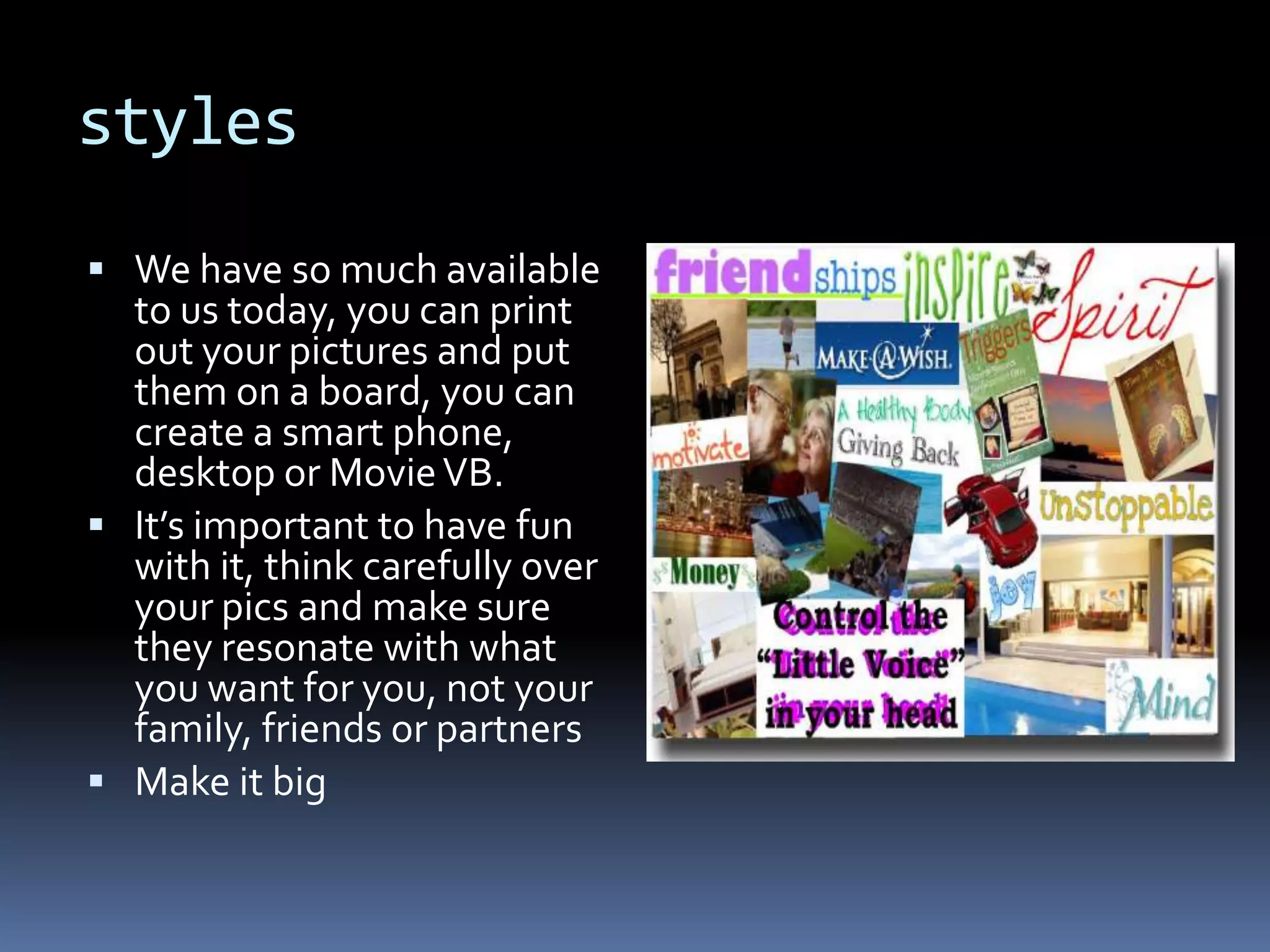 create the perfect vision board | PPTX | Eye and Vision Conditions ...