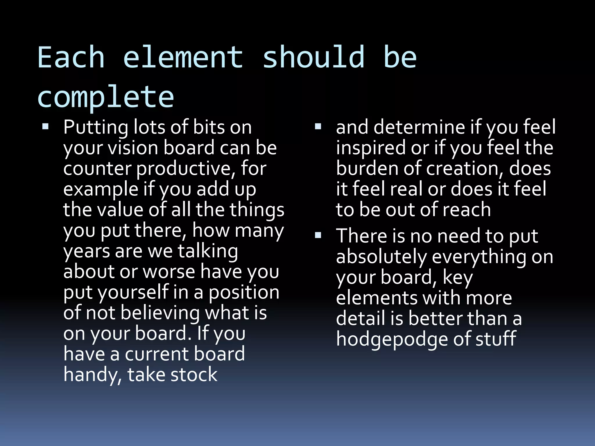 create the perfect vision board | PPTX | Eye and Vision Conditions ...