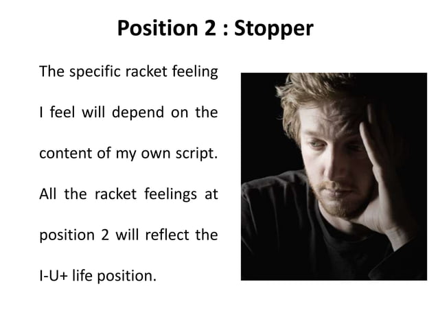Position 2 stopper (mini script) transactional analysis - Manu Melwin ...
