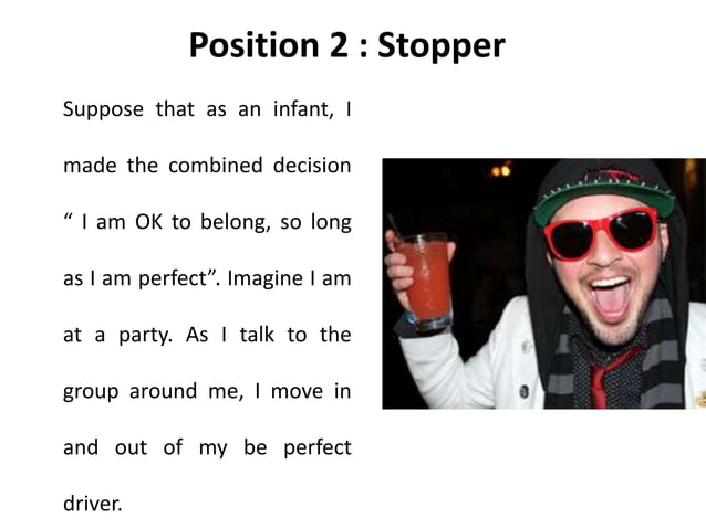 Position 2 stopper (mini script) transactional analysis - Manu Melwin ...