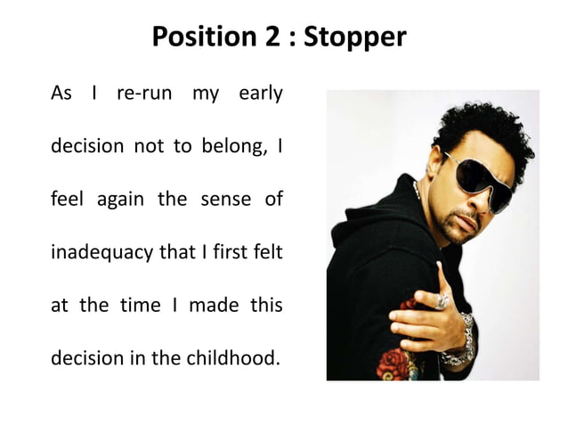 Position 2 stopper (mini script) transactional analysis - Manu Melwin ...