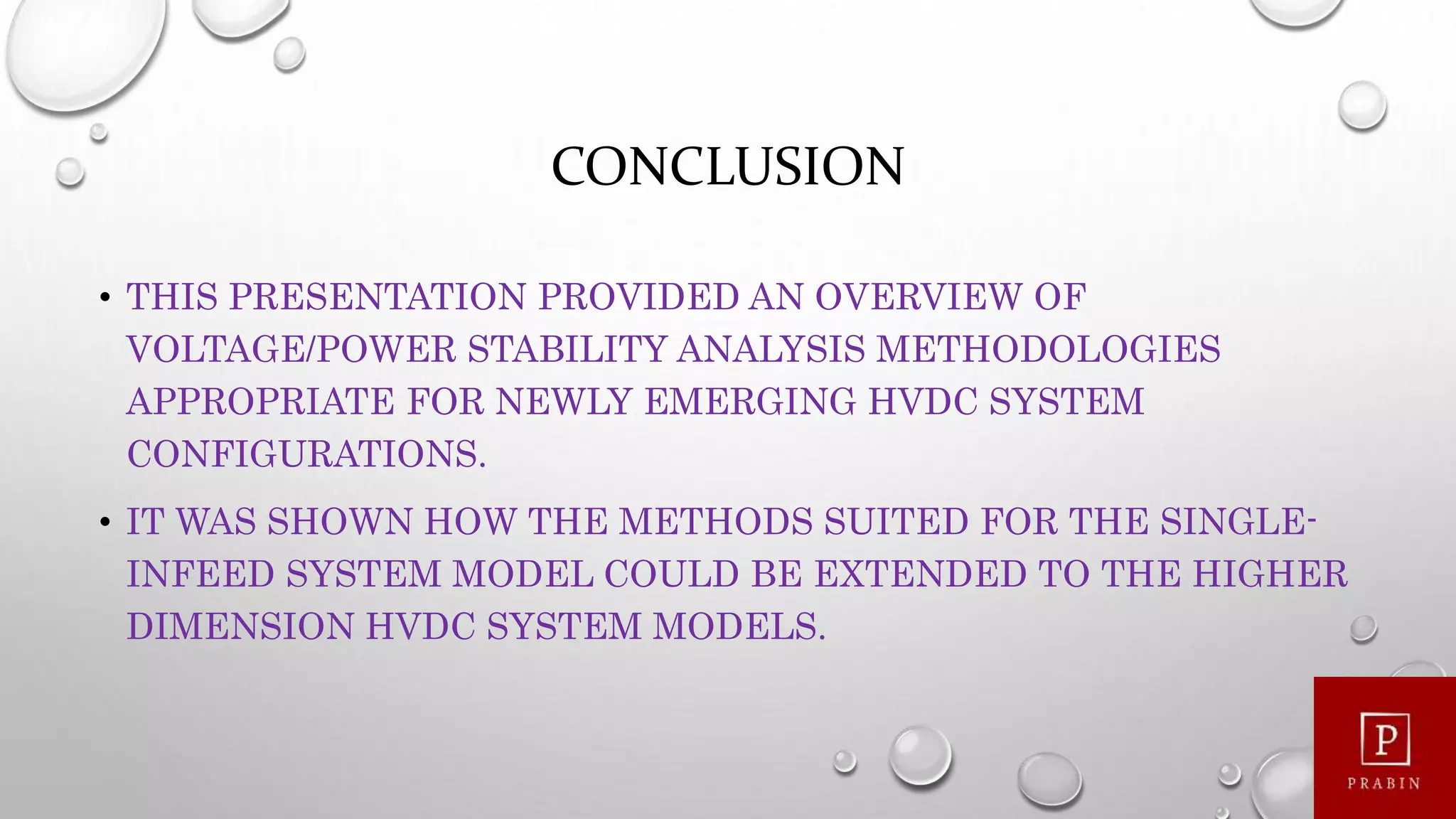 Voltage and Power Stability of HVDC-2018 | PPTX