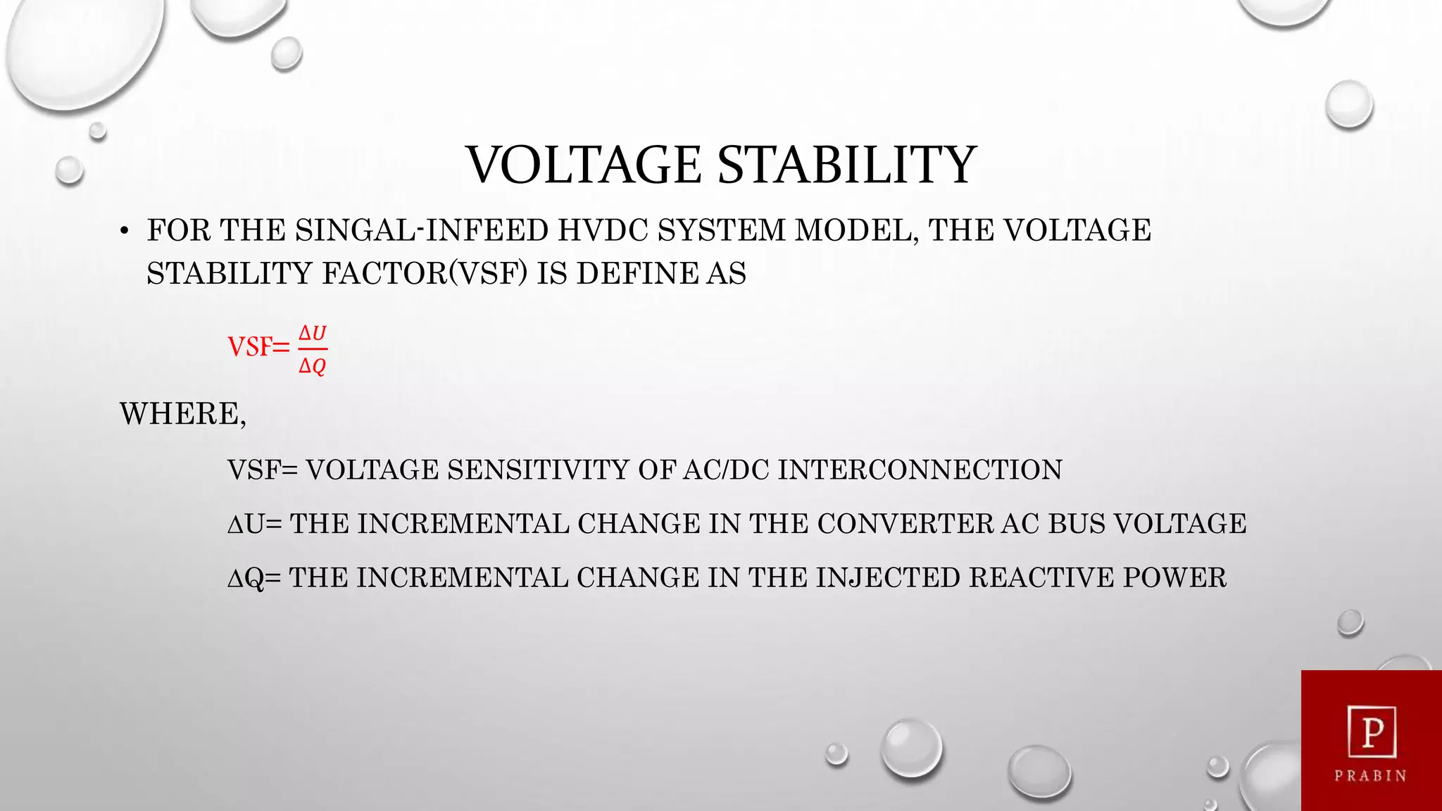 Voltage and Power Stability of HVDC-2018 | PPTX