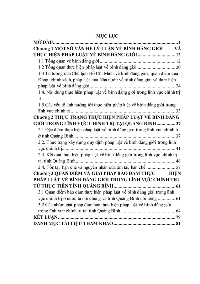 BÀI MẪU Luận văn thạc sĩ Pháp luật về Bình đẳng giới, HAY | DOC