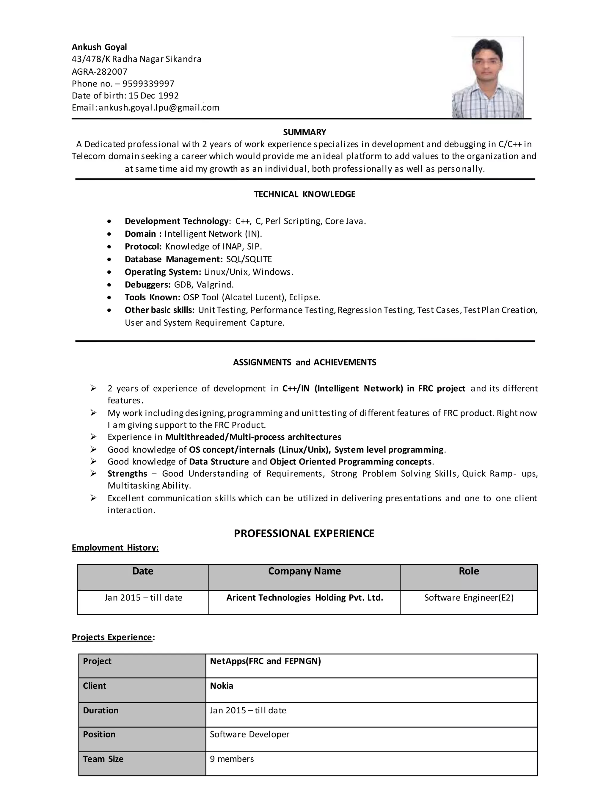 Ankush_Goyal_Resume_2years_Exp | DOCX