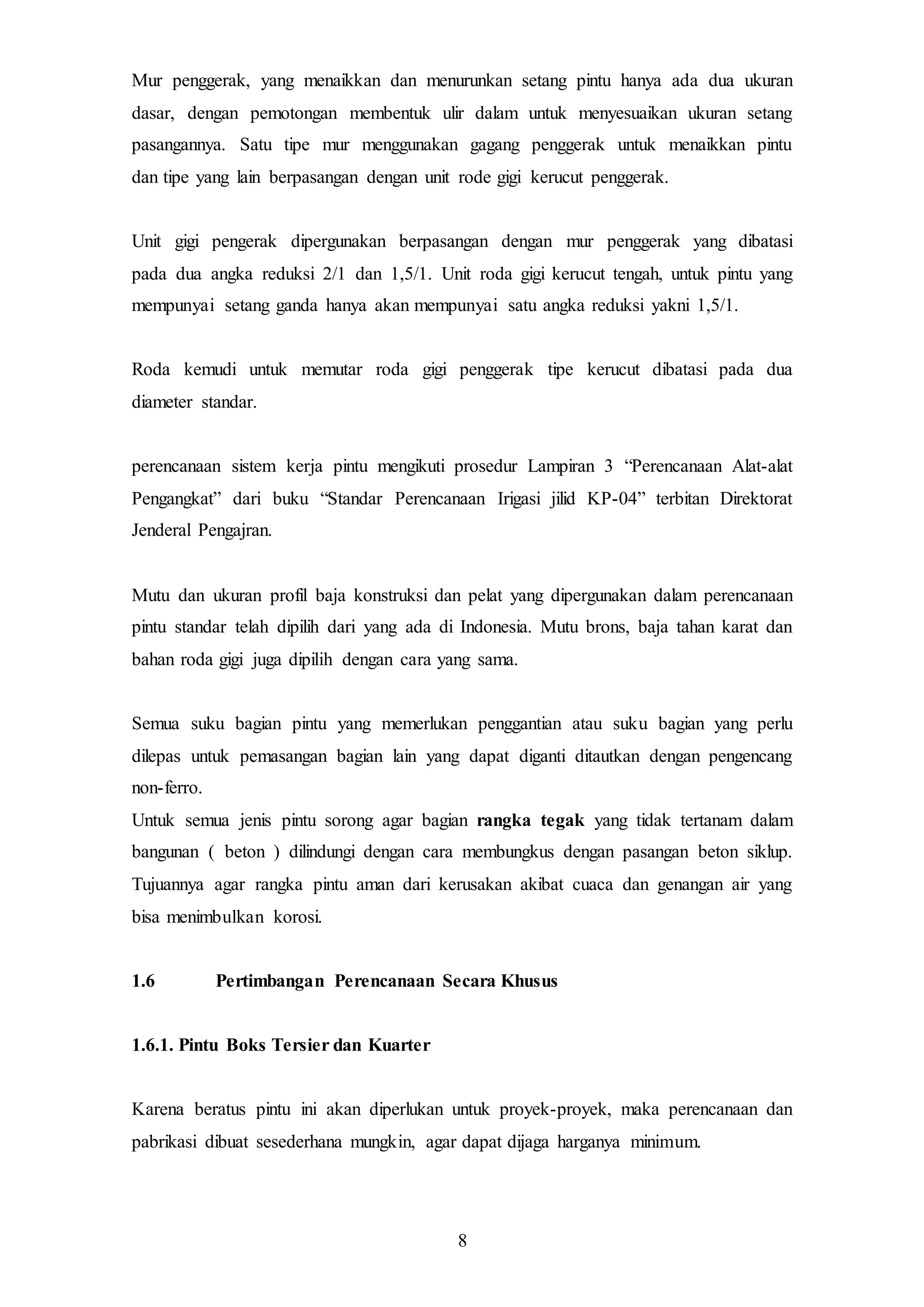 293133408 standar-pintu-pengatur-air-irigasi-rev-3-maret-2011 | DOCX