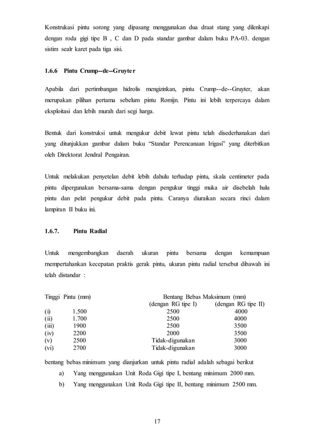 293133408 standar-pintu-pengatur-air-irigasi-rev-3-maret-2011 | DOCX