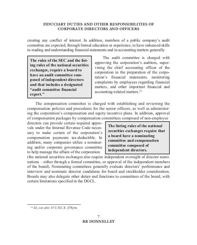 Fiduciary Duties And Other Responsibilities fiduciary-duties-and-other-responsibilities