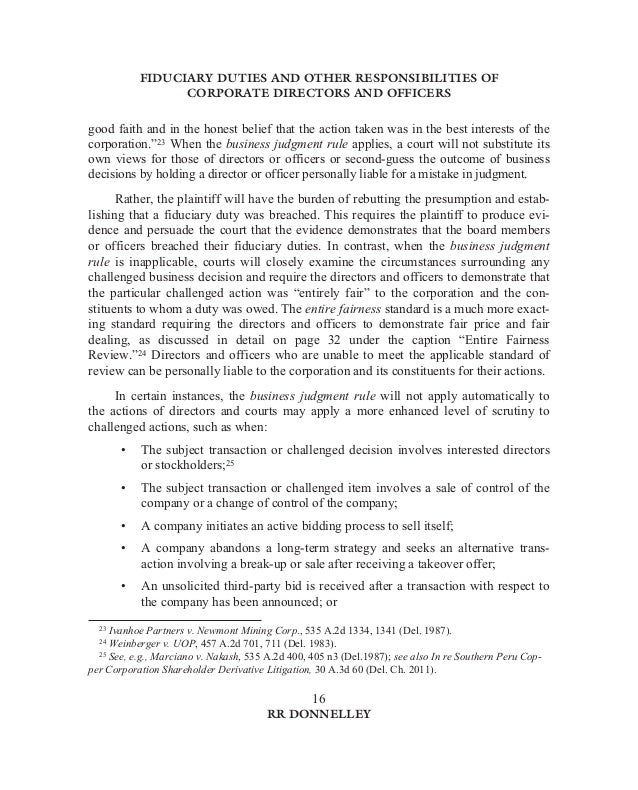 Fiduciary Duties And Other Responsibilities fiduciary-duties-and-other-responsibilities