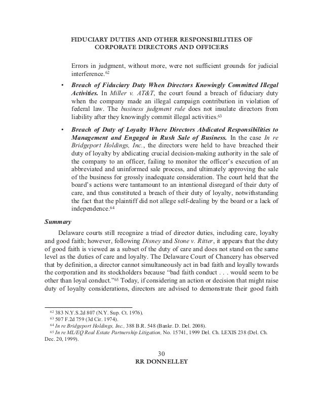 Fiduciary Duties And Other Responsibilities fiduciary-duties-and-other-responsibilities