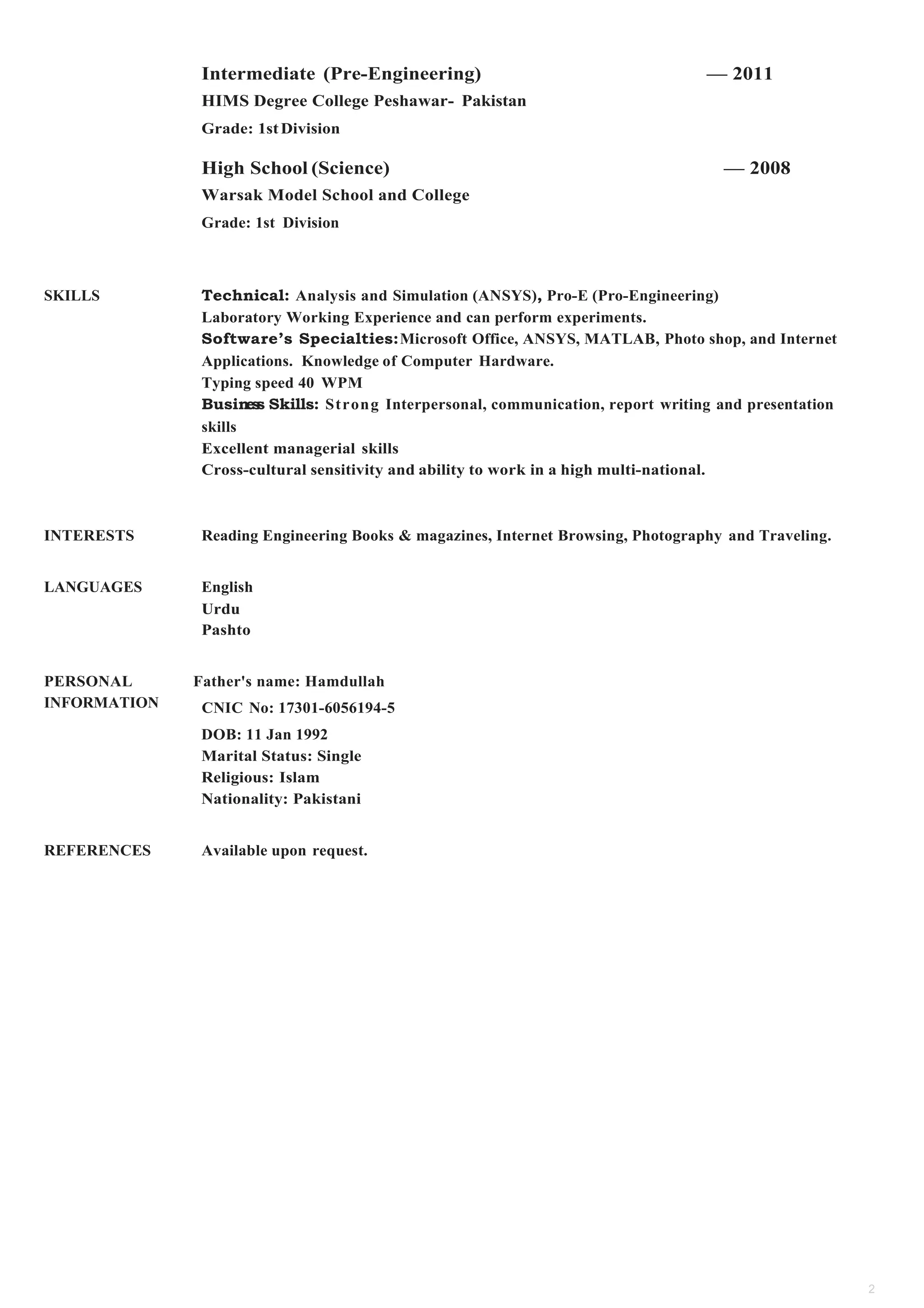 naeem khan resume1 | PDF