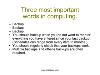 Basic Computer Operation and Troubleshooting | PPT