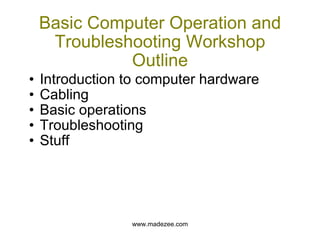 Basic Computer Operation and Troubleshooting | PPT