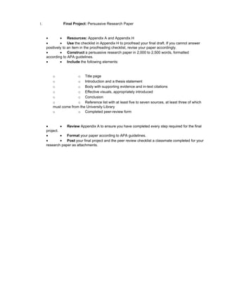 Persuasive Research Paper | PDF
