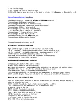 Windows XP Home / Pro Run Commands an... | DOC