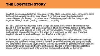 Logitech - LOGITECH ACCELERATES CLOUD ANALYTICS USING DATA ...