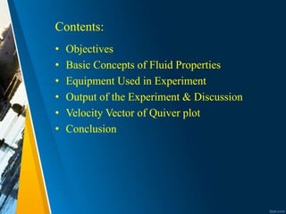 Experimental Fluid Mechanics | PPTX